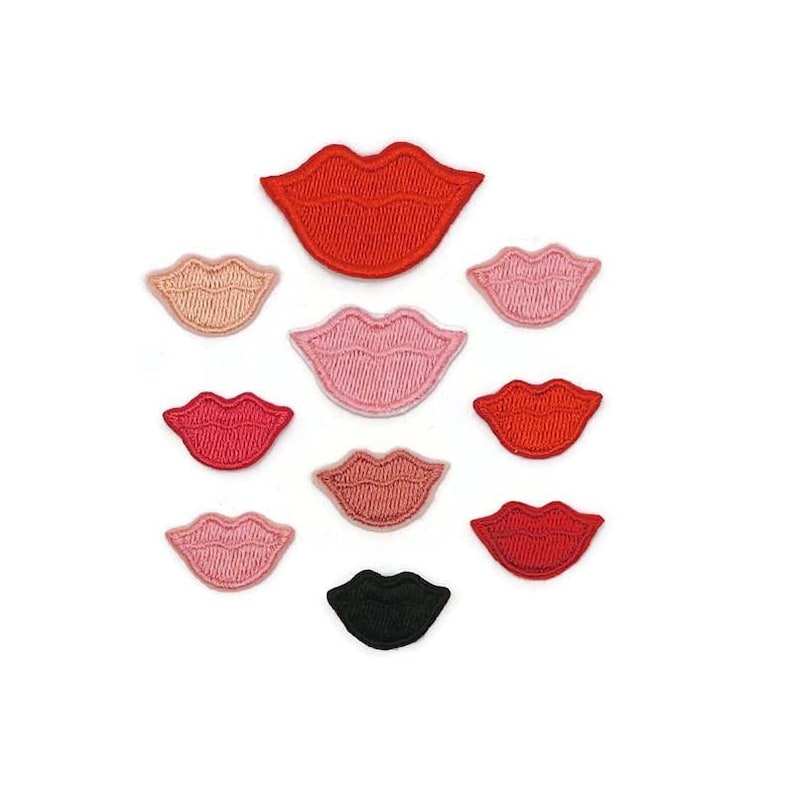 Embroidered Dolls Lips Patches. - Etsy