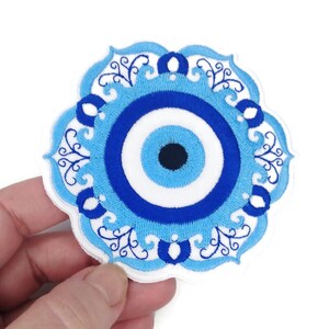 Embroidered Evil Eye Mandala Patch 9cm (3.6") - Etsy