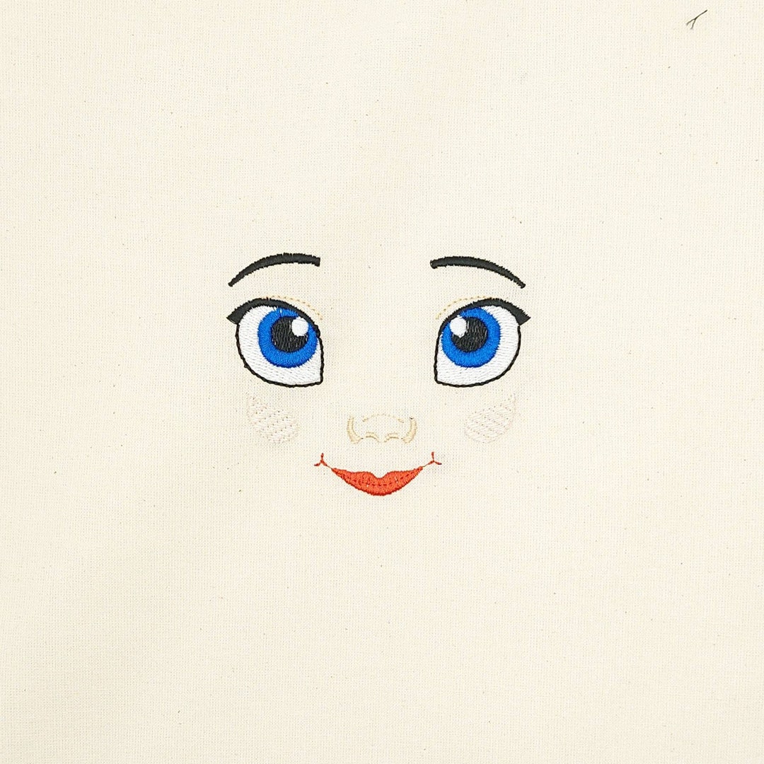 Embroidered Face for Rag Doll. - Etsy