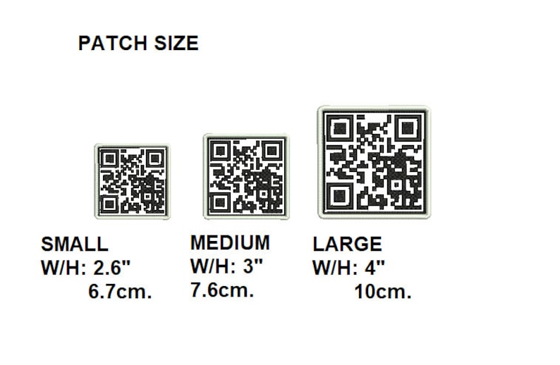 Custom Embroidered QR Code Patch. - Etsy