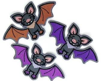 Embroidered Purple Bat Patch - Etsy