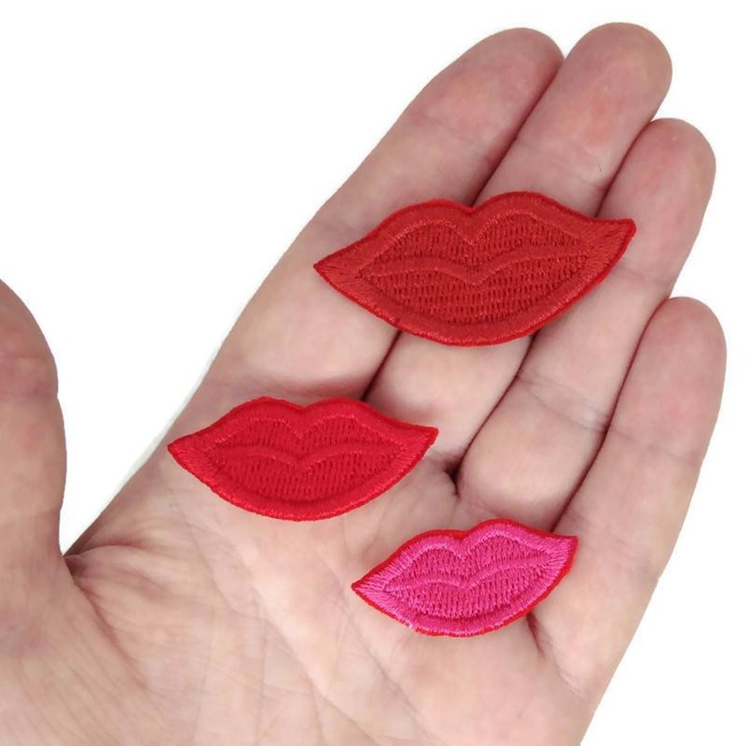 Embroidered Dolls Lips Patches. - Etsy