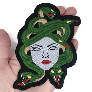 Medusa Embroidered Iron on Patch. - Etsy