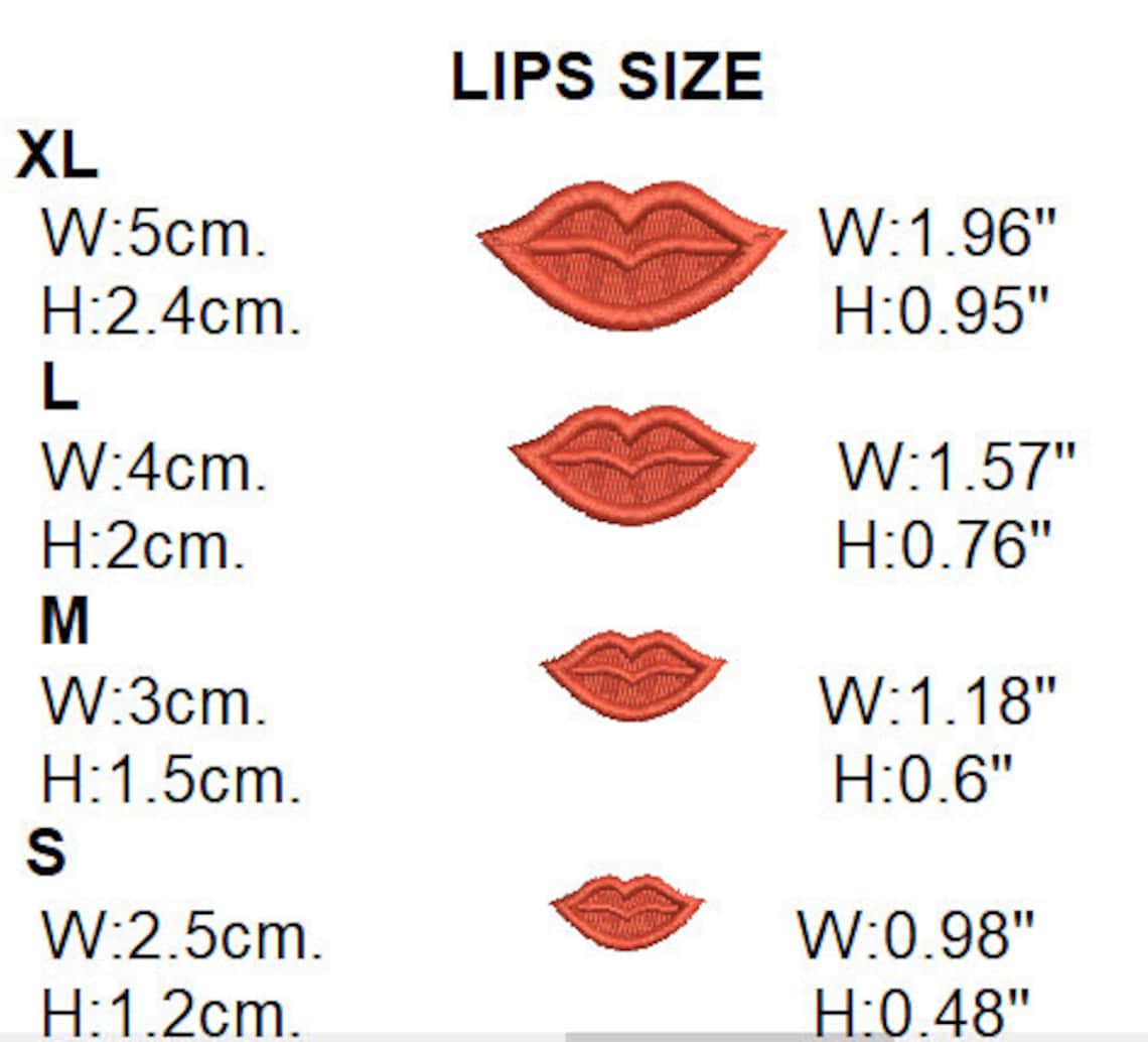 Embroidered Dolls Lips Patches. - Etsy