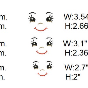 Embroidered Face for Rag Doll. - Etsy