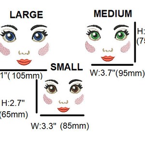 Embroidered Rag Doll Face. - Etsy