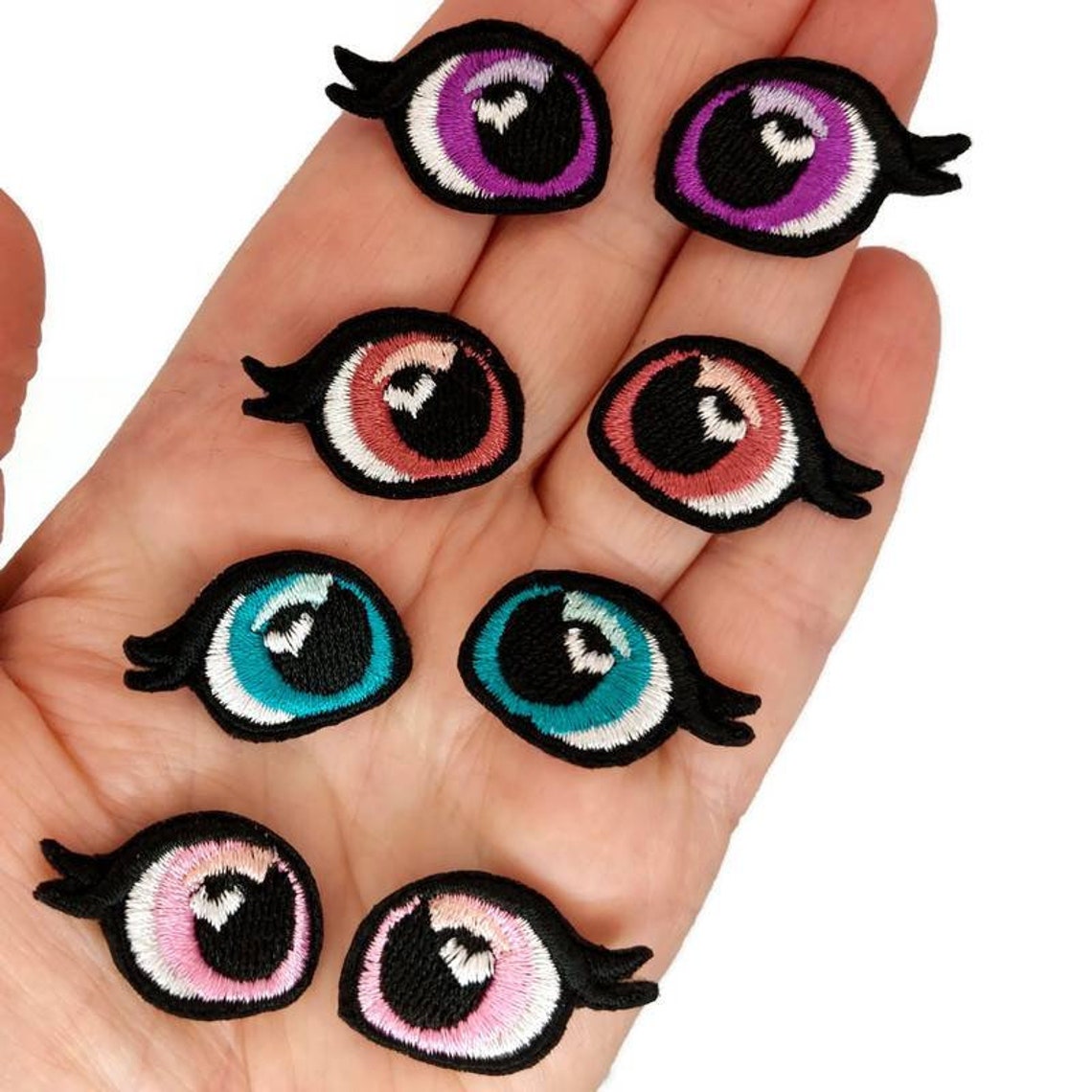Embroidered Eyes Patches. - Etsy