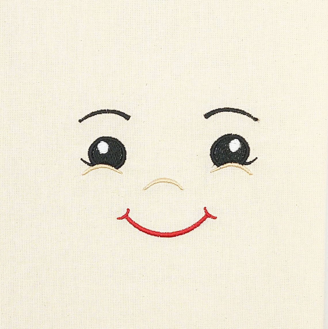 Embroidered Face for Rag Doll. - Etsy