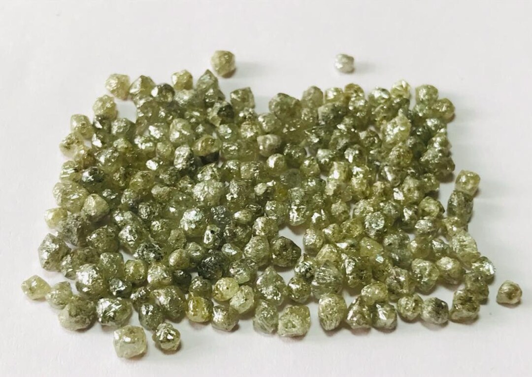 Natural Grey Lemon Crystal Diamond Rough Loose Lemon Diamonds,3-4 Mm ...