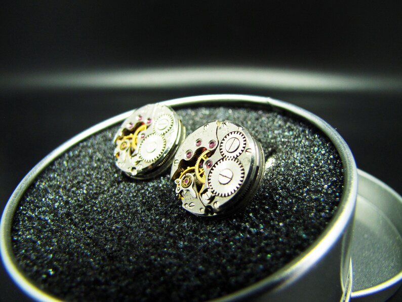 Steampunk Cufflinks Vintage Watch Movements Anniversary - Etsy