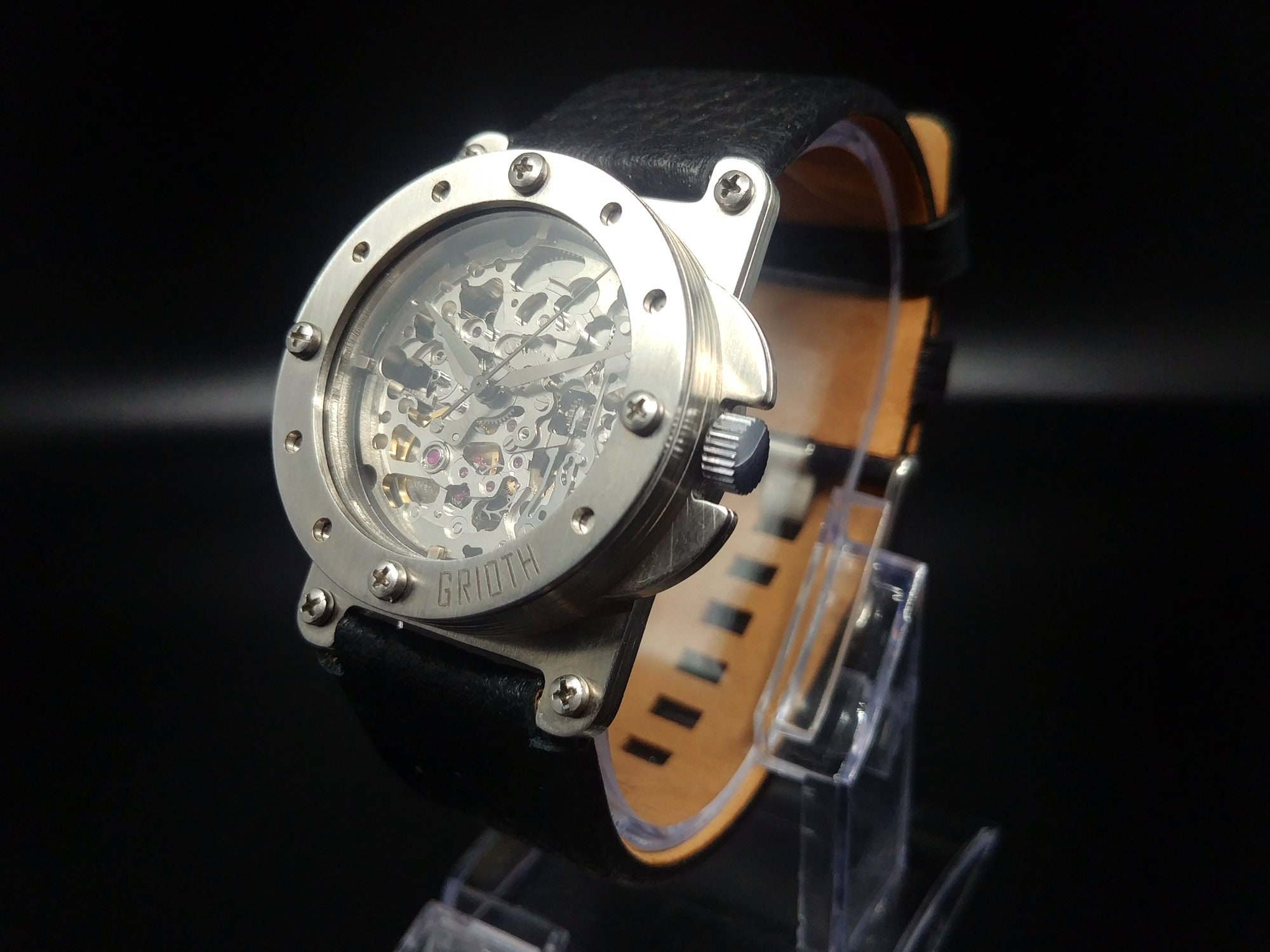 Industrial Mechanical Automatic Watch. Case Size M - 36mm. Skeleton ...