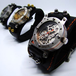 Steampunk Industrial Mechanical Automatic Watch. Unique Wedding Gift ...
