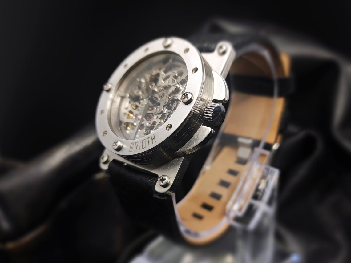 Industrial Mechanical Automatic Watch. Case Size M - 36mm. Skeleton ...