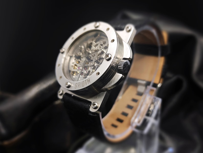 Industrial Mechanical Automatic Watch. Case Size M - 36mm. Skeleton ...