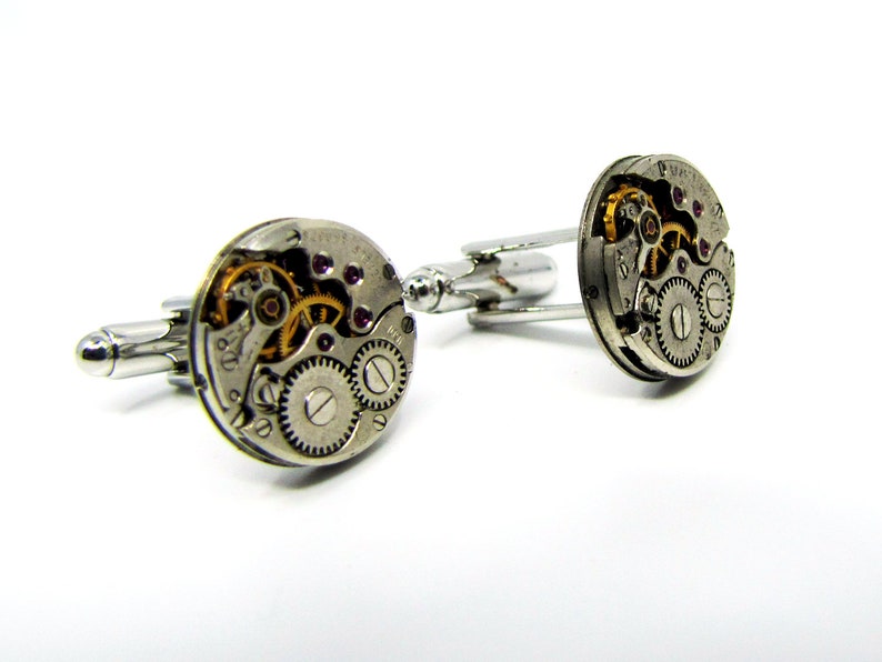 Steampunk Cufflinks Vintage Watch Movements Anniversary - Etsy