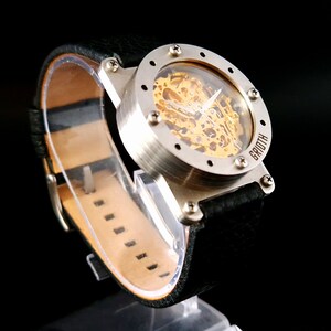 Industrial Mechanical Automatic Watch. Size M - Diameter 36mm. Skeleton ...