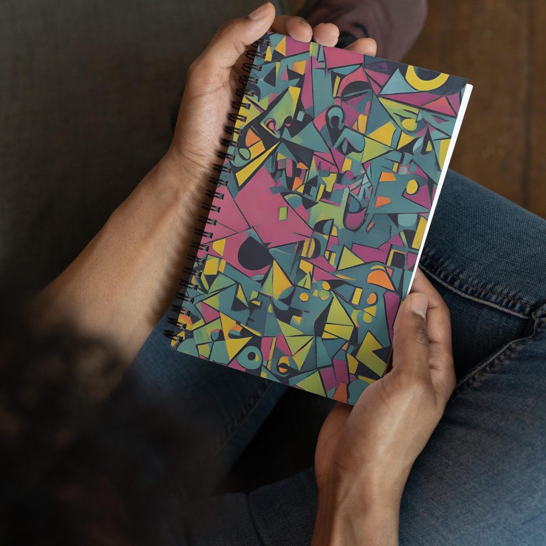 JEM Mute Pastel Cubism on Spiral Notebook,for Artist, Journaling ...