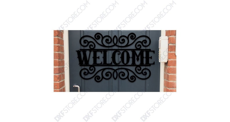 Welcome Sign Outdoor Decorative Insert DXF File (digital Download) - Etsy