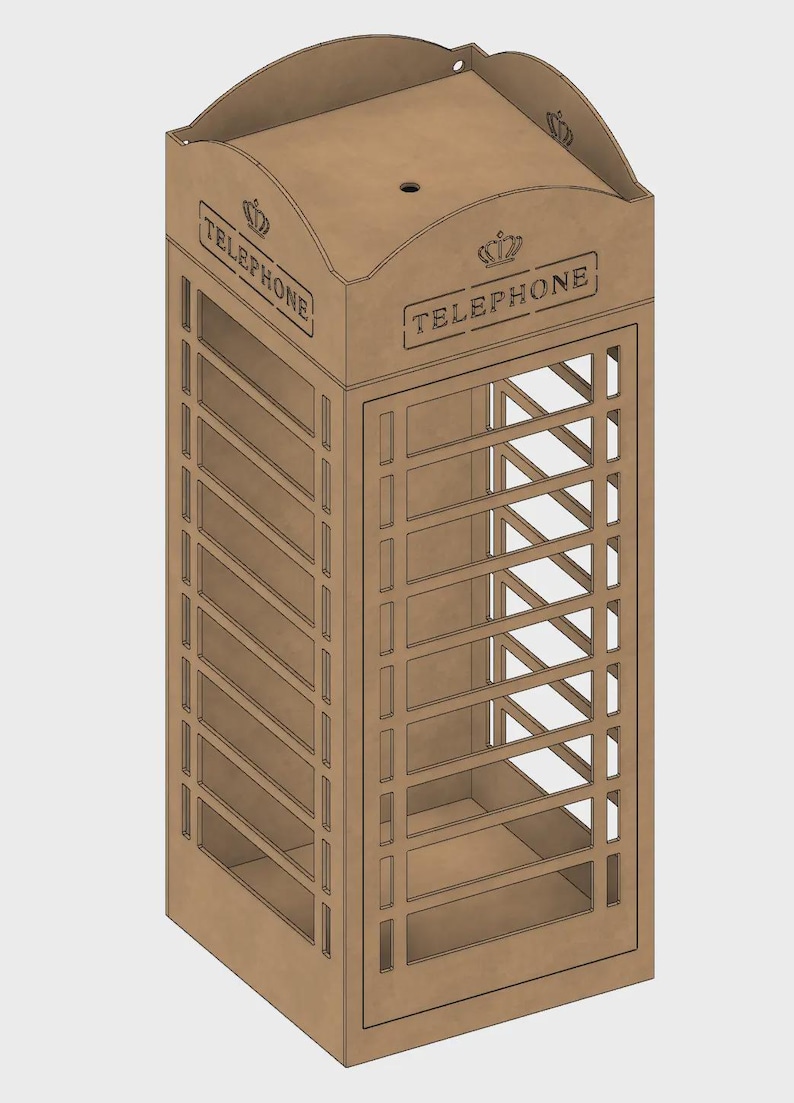 London Telephone Box Wedding Decor DXF Files – CNC Ready (digital ...