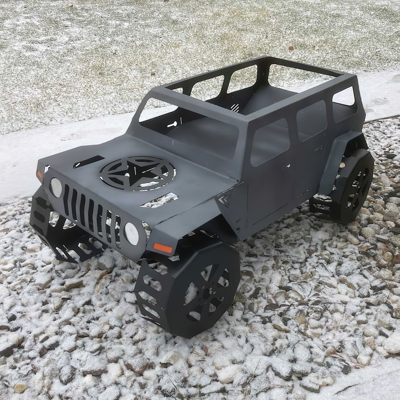 Jeep Fire Pit DXF File – CNC Cut-ready Design, Welding & Bending Plans ...