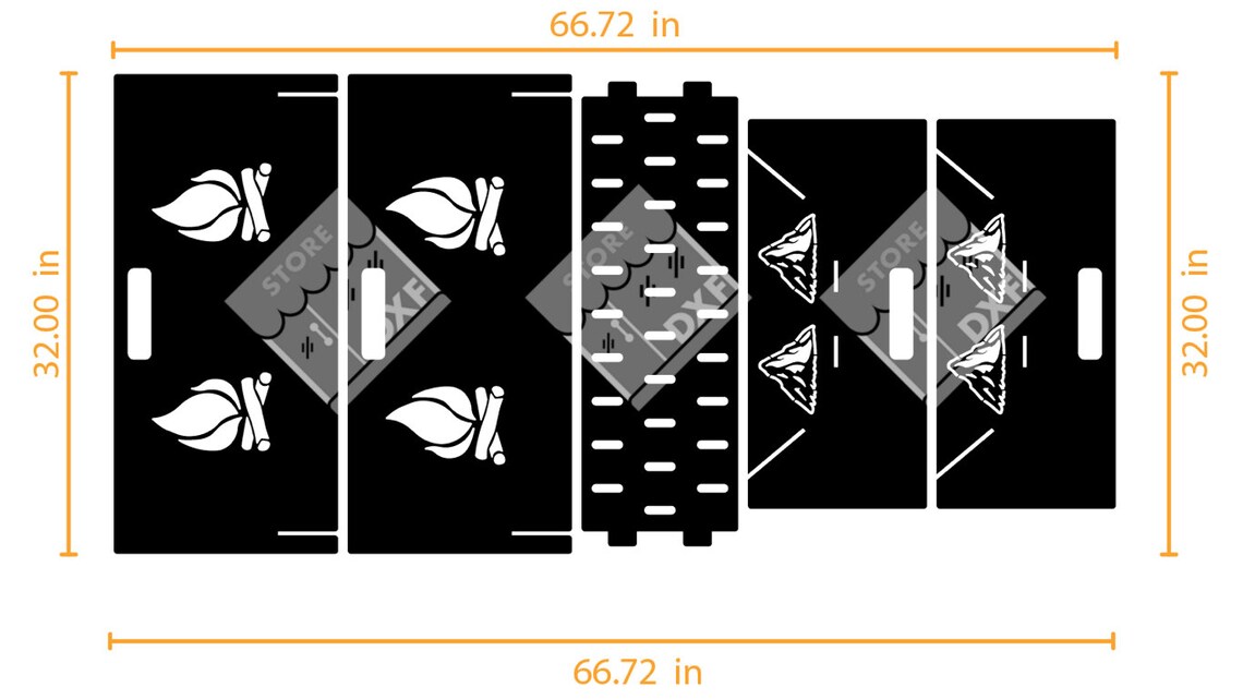 Portable Fire Pit, Camping Metal Art Fire Pit, Collapsible Fire Pit for ...