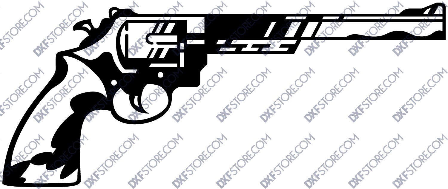 Revolver DXF File Sign DXF File Archivo SVG Descarga digital - Etsy España