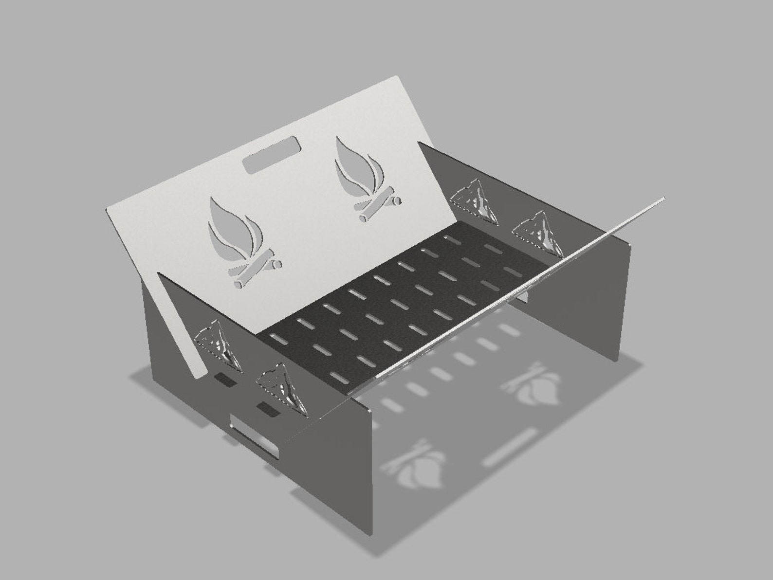 Portable Fire Pit, Camping Metal Art Fire Pit, Collapsible Fire Pit for ...