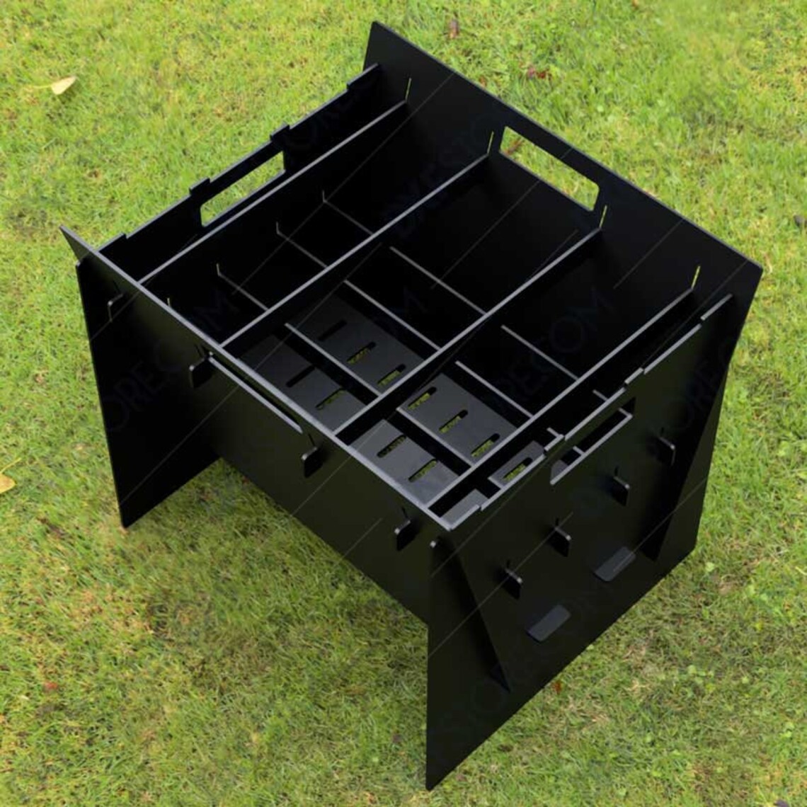 Collapsible Camp Fire Pit Cooker: Portable BBQ (digital DXF & SVG Files ...