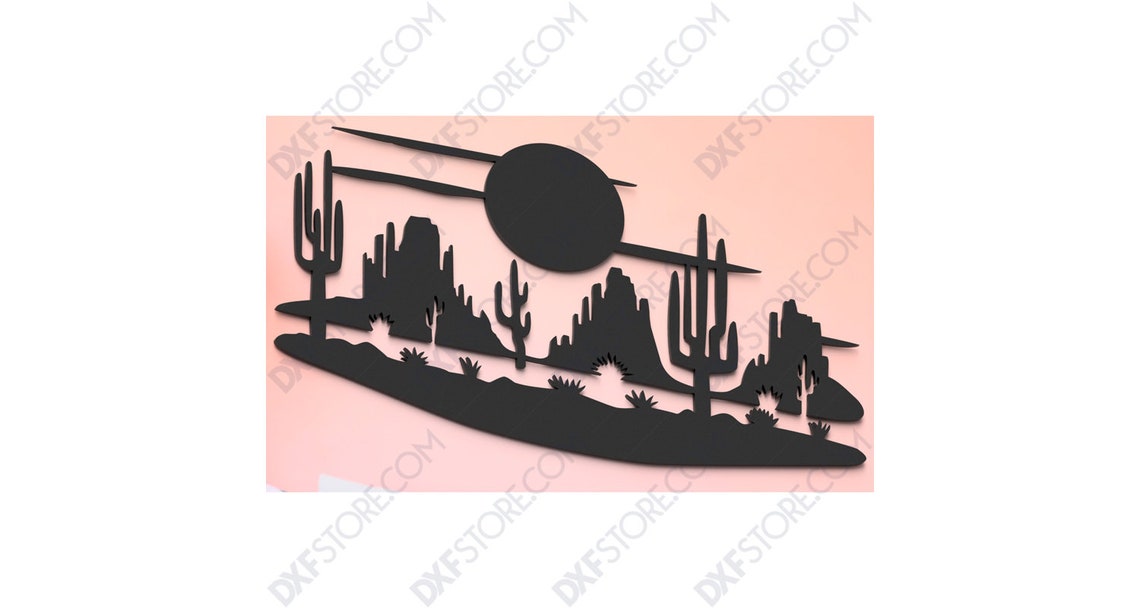Desert Night Scene -dxf SVG Digital Download - Etsy