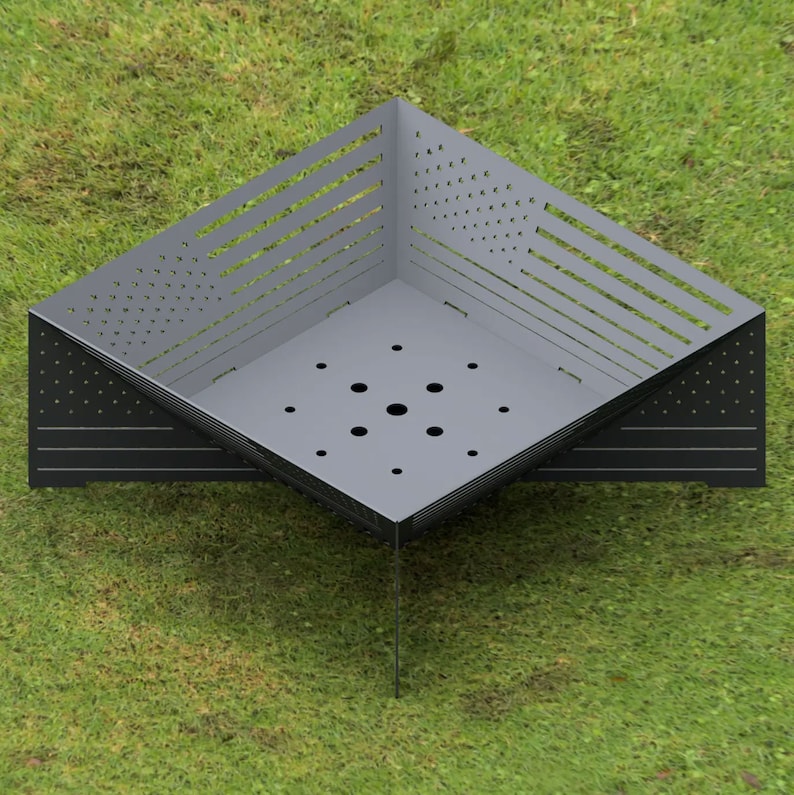 USA Flag Fire Pit: 36" Square CNC Plasma Laser Cut Files (digital) - Etsy