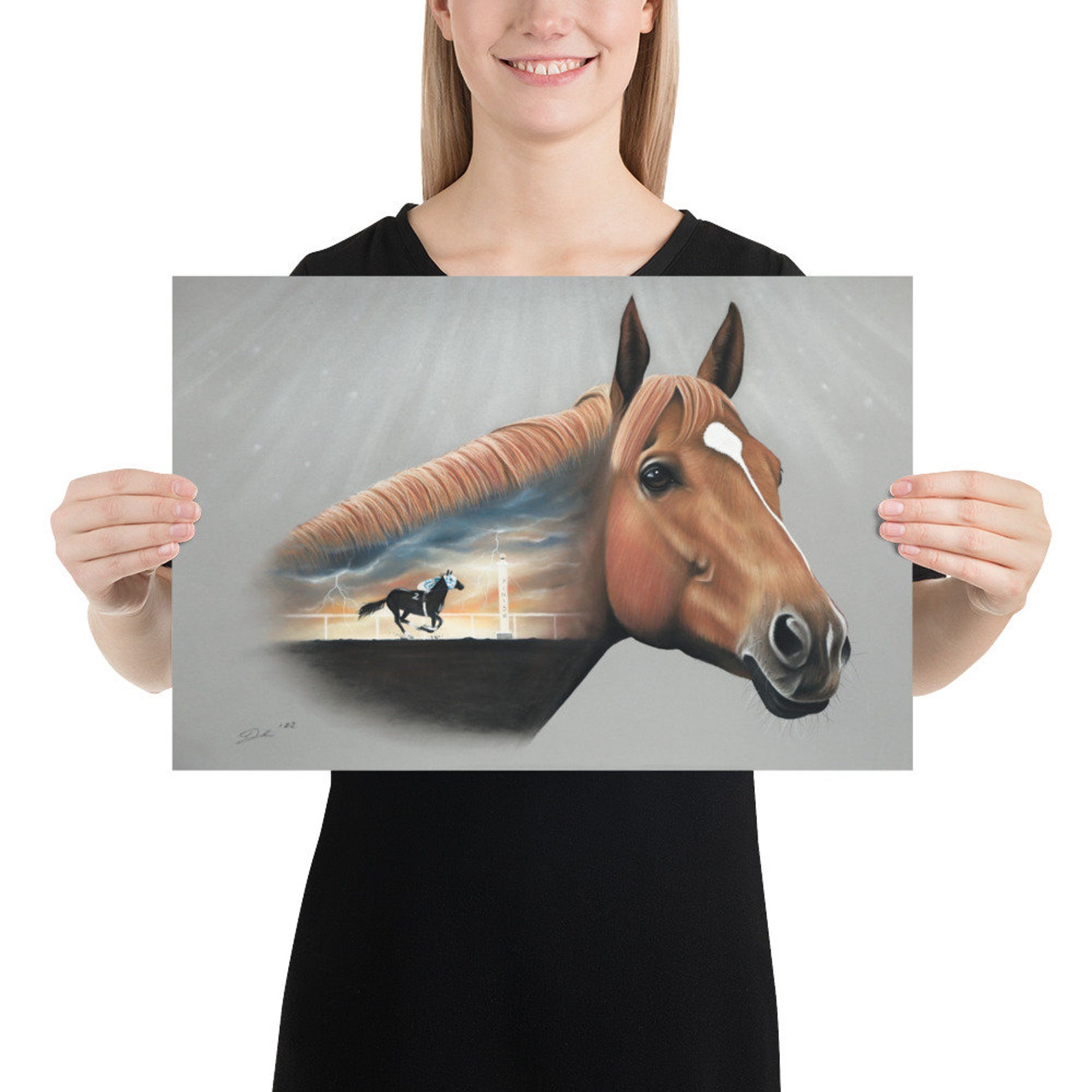 Secretariat PRINT Equestrian Wall Art - Etsy