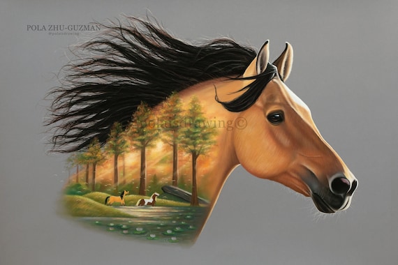 Spirit Horse Paintings Solemn Spirit, 24 X 30, Original Horse Painting