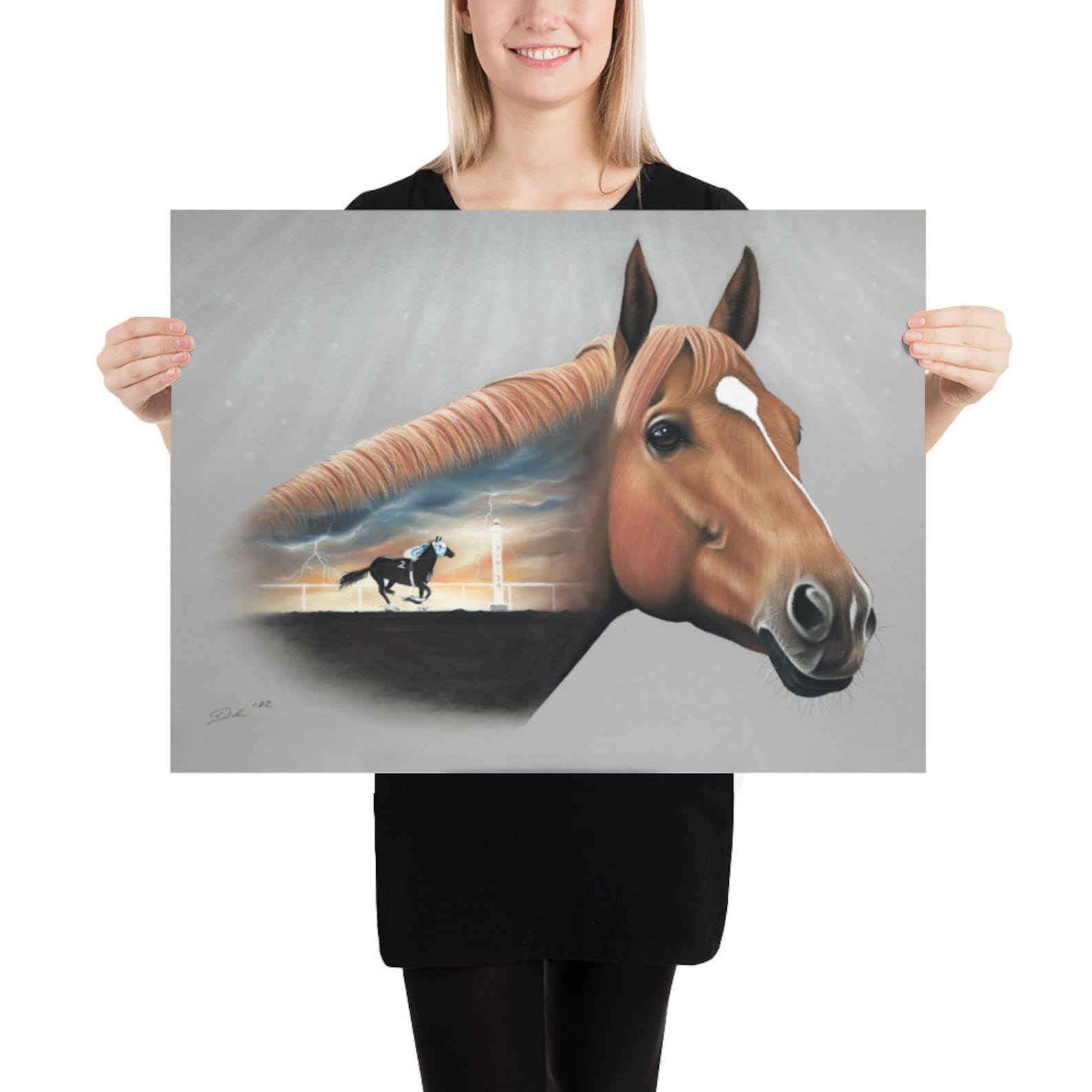 Secretariat PRINT Equestrian Wall Art - Etsy