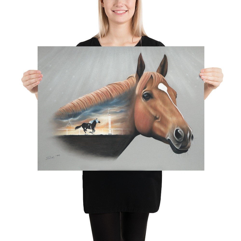 Secretariat PRINT Equestrian Wall Art - Etsy