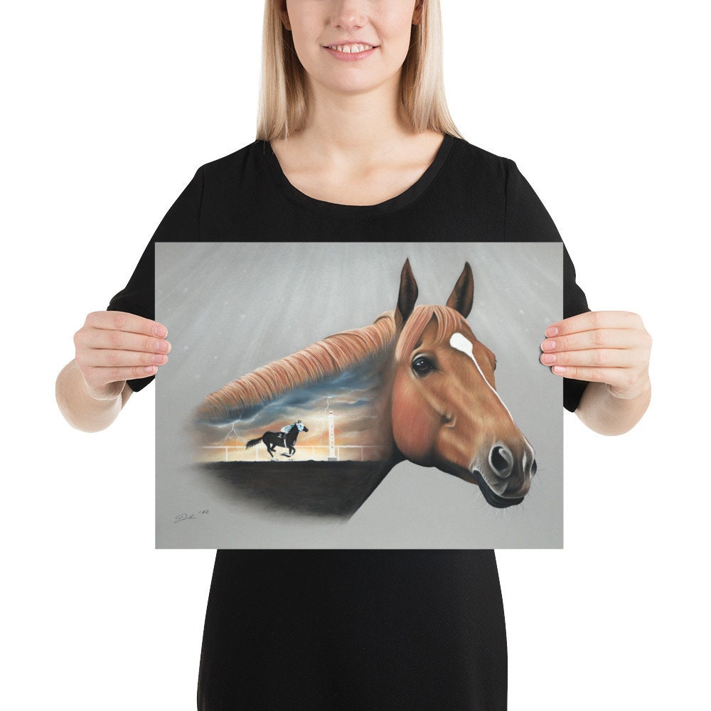 Secretariat PRINT Equestrian Wall Art - Etsy