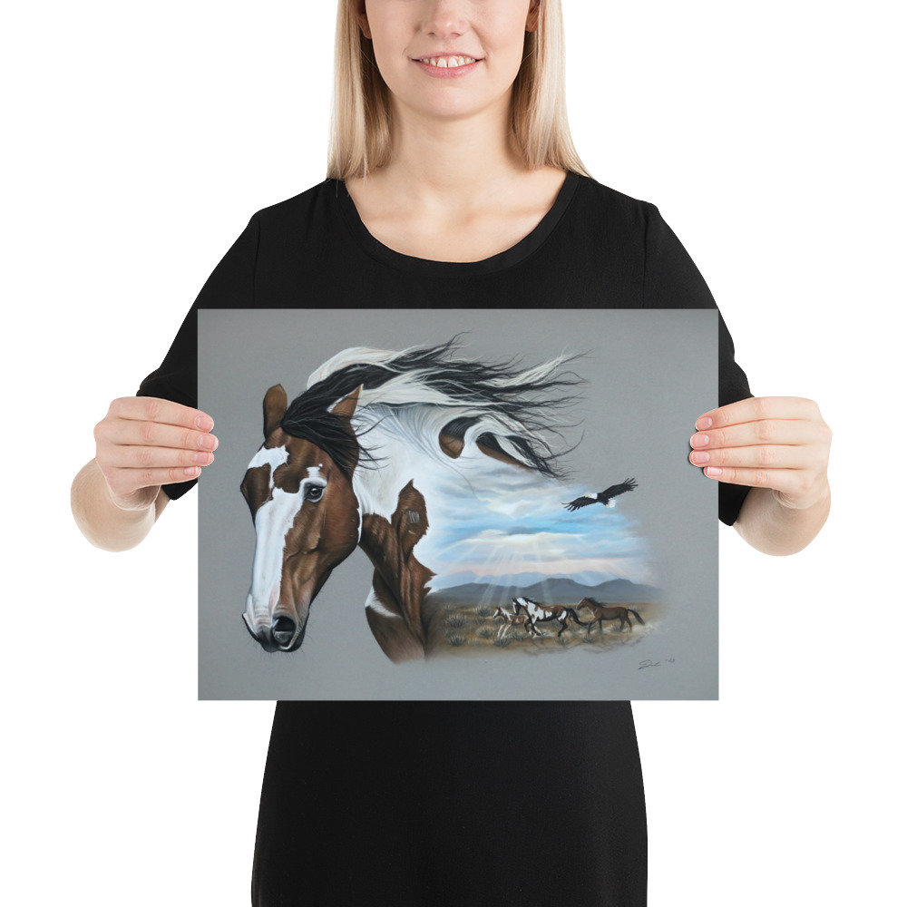 Picasso the Wild Mustang PRINT, Fine Art, Drawing, Horse Art - Etsy