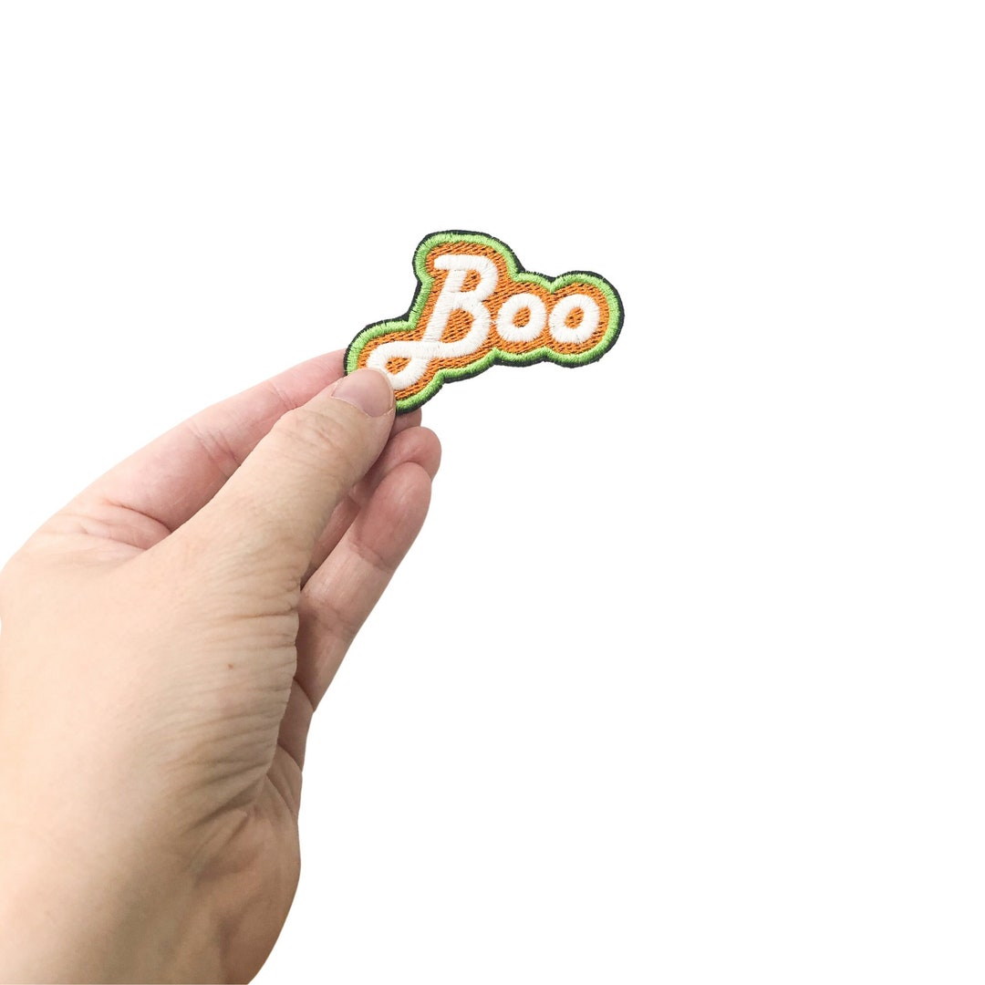 Boo Patch | Glow in the Dark Iron on Patch | Halloween Patch | Trick or ...