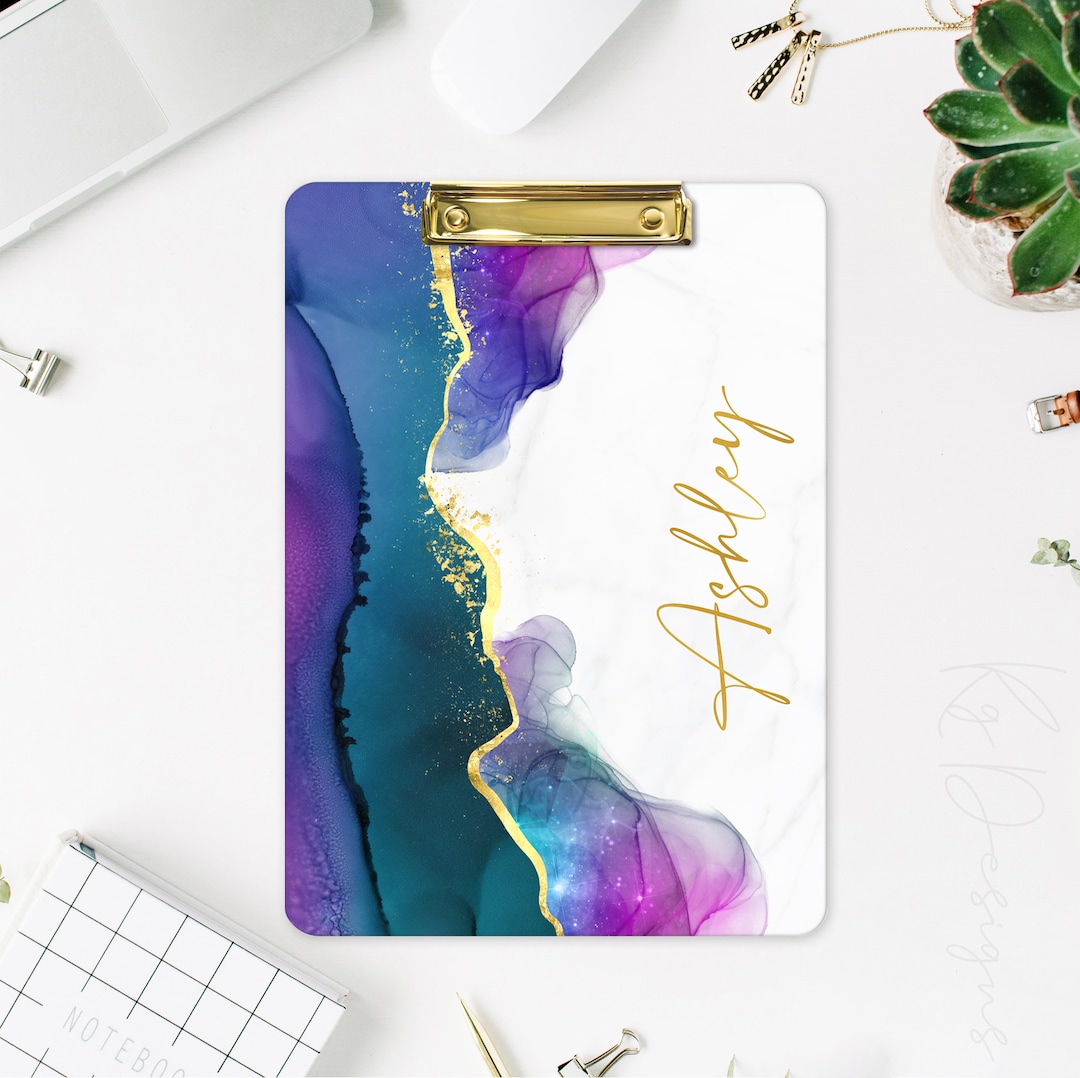 Personalized Clipboard Initial Clipboard Floral Clipboard Gift Teacher ...