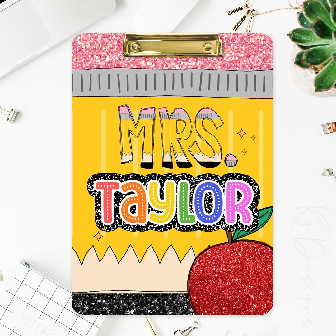 12x9 Double-sided Personalized Clipboard Teacher Appreciation Gift ...