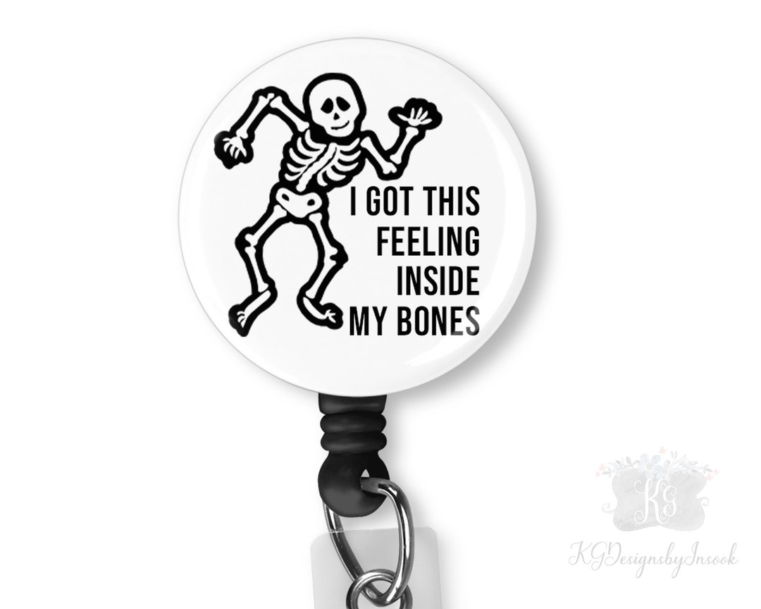 Personalized Badge Reels, Bone, Skeleton, Badge Clips, Nurse Badge ...