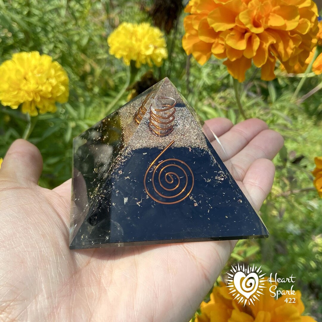1 Shungite Orgone Pyramid | 3 Inch | EMF Protection • Grounding ...