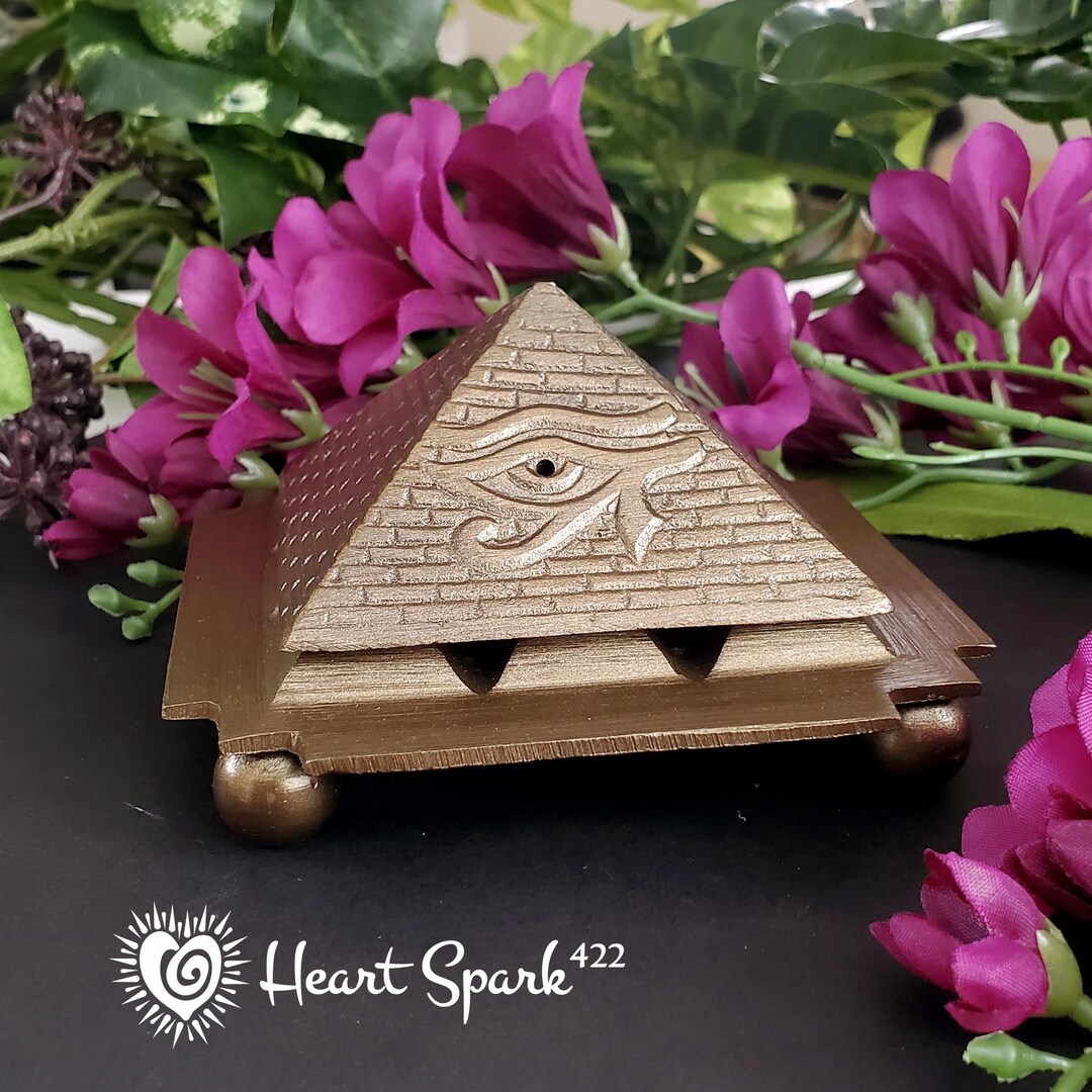 Egyptian Pyramid Incense Burner | Solid Brass | 2.5x4 Inches | Eye of ...