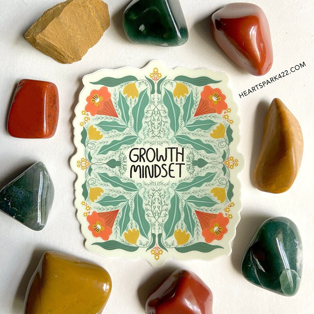 Growth Mindset | Sticker by Gingiber | Vinyl | Heart Spark 422 - Etsy