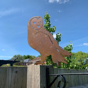 Rusty Owl Owl Decor Garden Decor Garden Metal Garden Ornament Bird ...