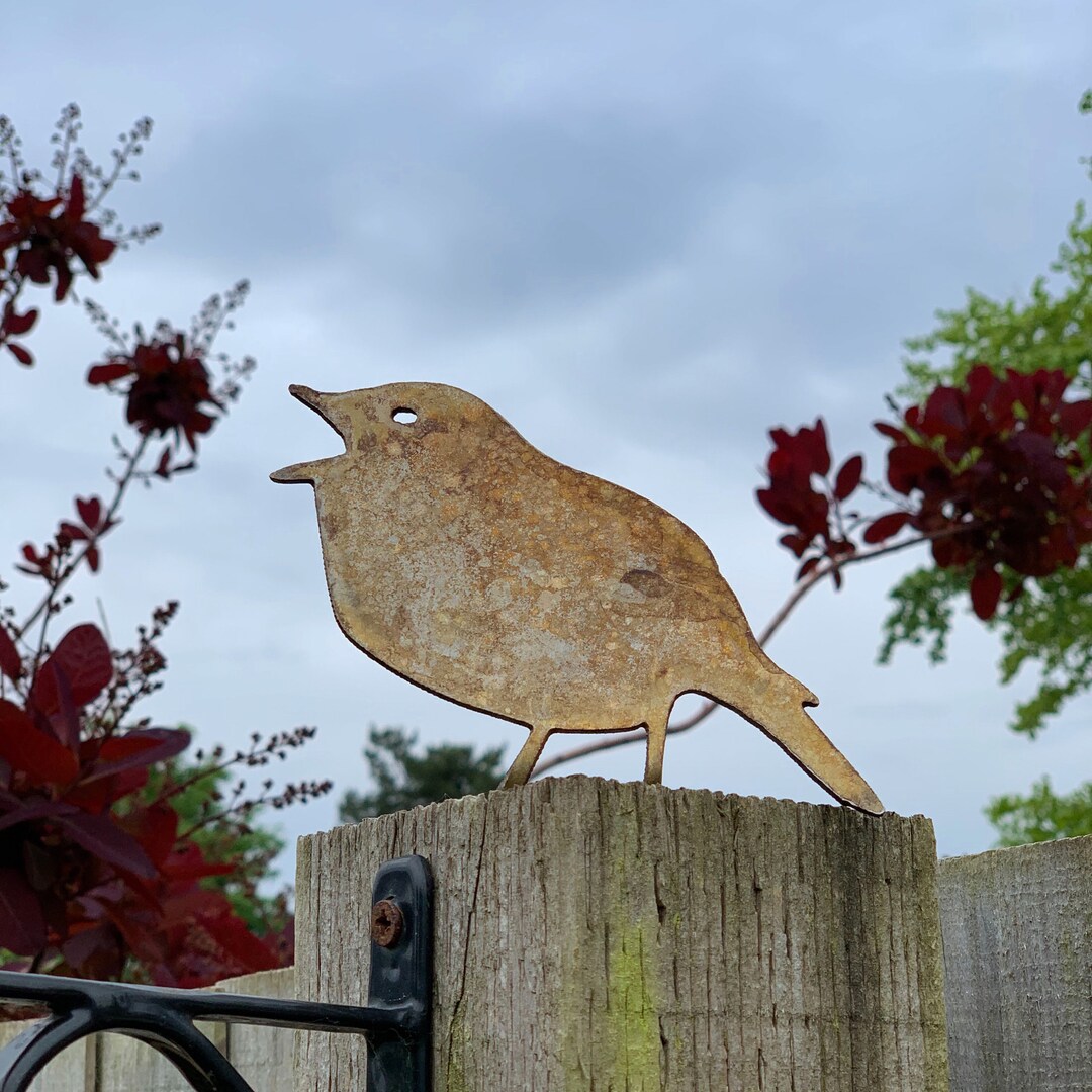 Rusty Singing Robin Robin Decor Garden Decor Garden Metal Garden ...