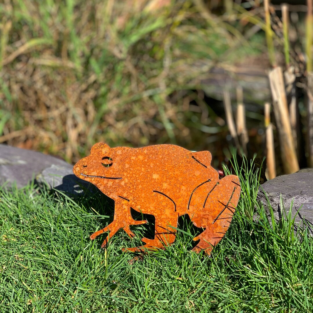 Rusty Frog - Frog - Plasma Cut - Garden Art - Rusty Art - Metal Garden ...