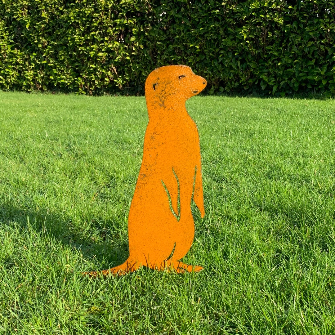 Rusty Meerkat Parent - Rusty - Plasma Cut - Metal Decor - Metal Garden ...