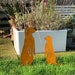 Rusty Meerkat Parent Rusty Plasma Cut Metal Decor Metal Garden Ornament ...