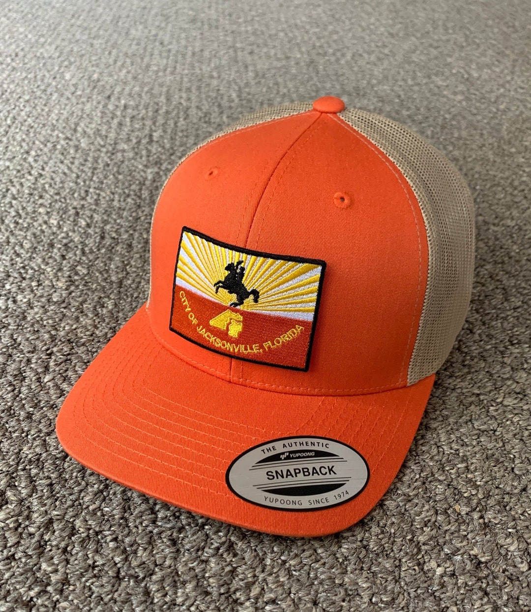 Jacksonville Flag Hat Snapback Trucker Mesh Cap Handcrafted in Florida ...