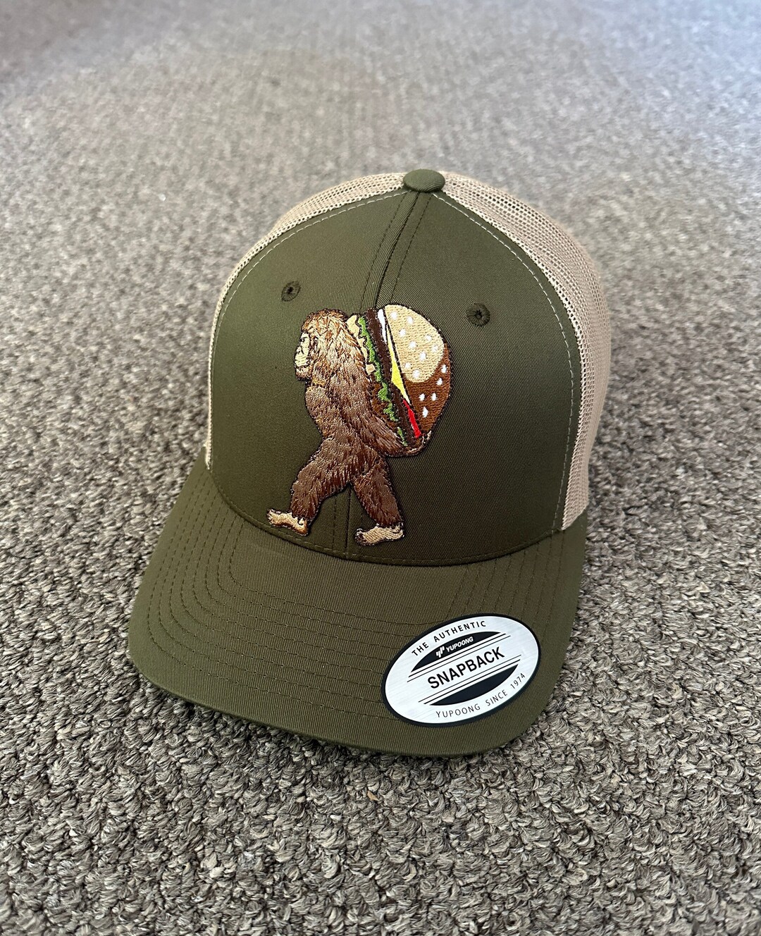 Sasquatch Bigfoot Hat Snapback Trucker Mesh Cap Individually ...